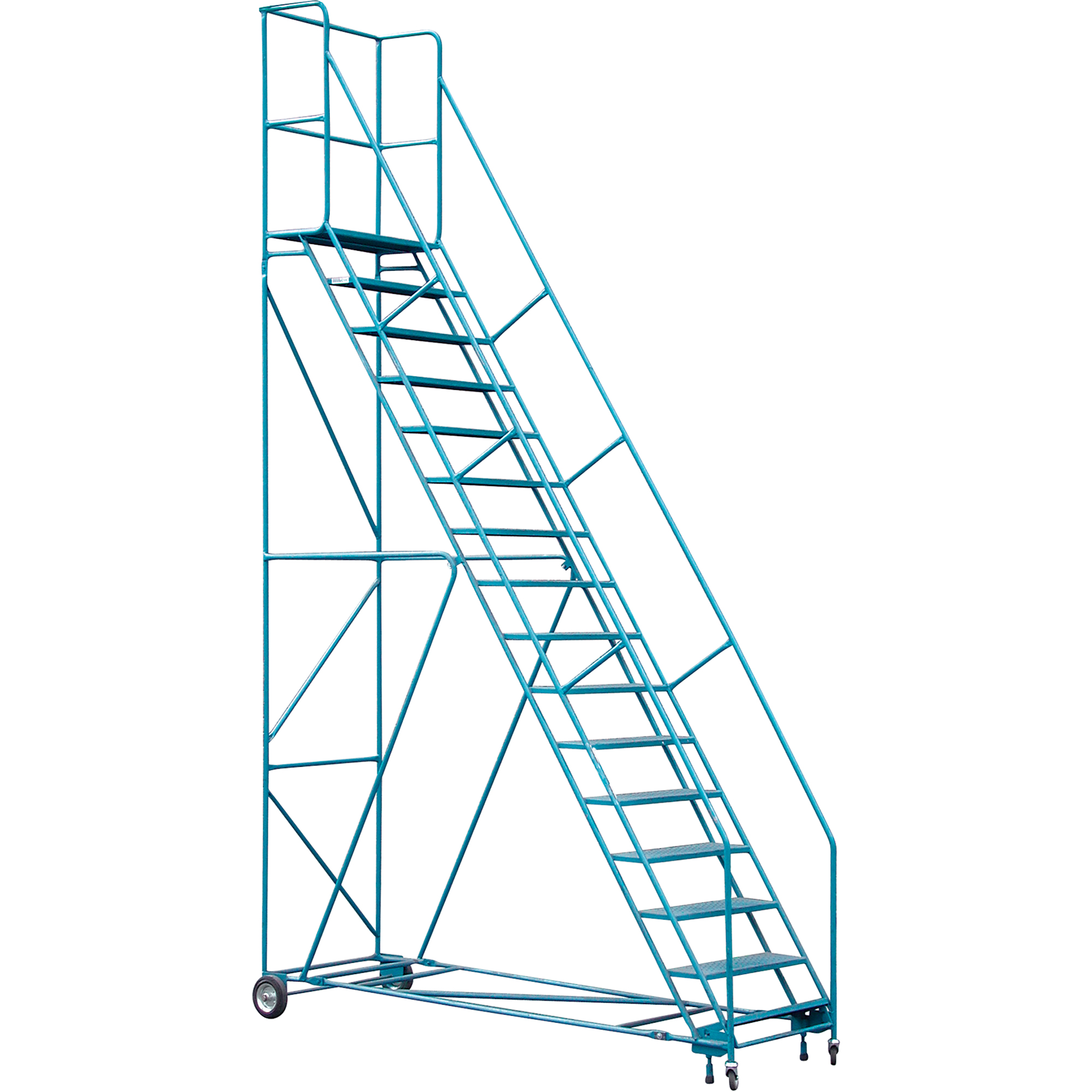 CSA-Certified Rolling Step Ladder with Locking Step, 16 Steps, 30" Step ...