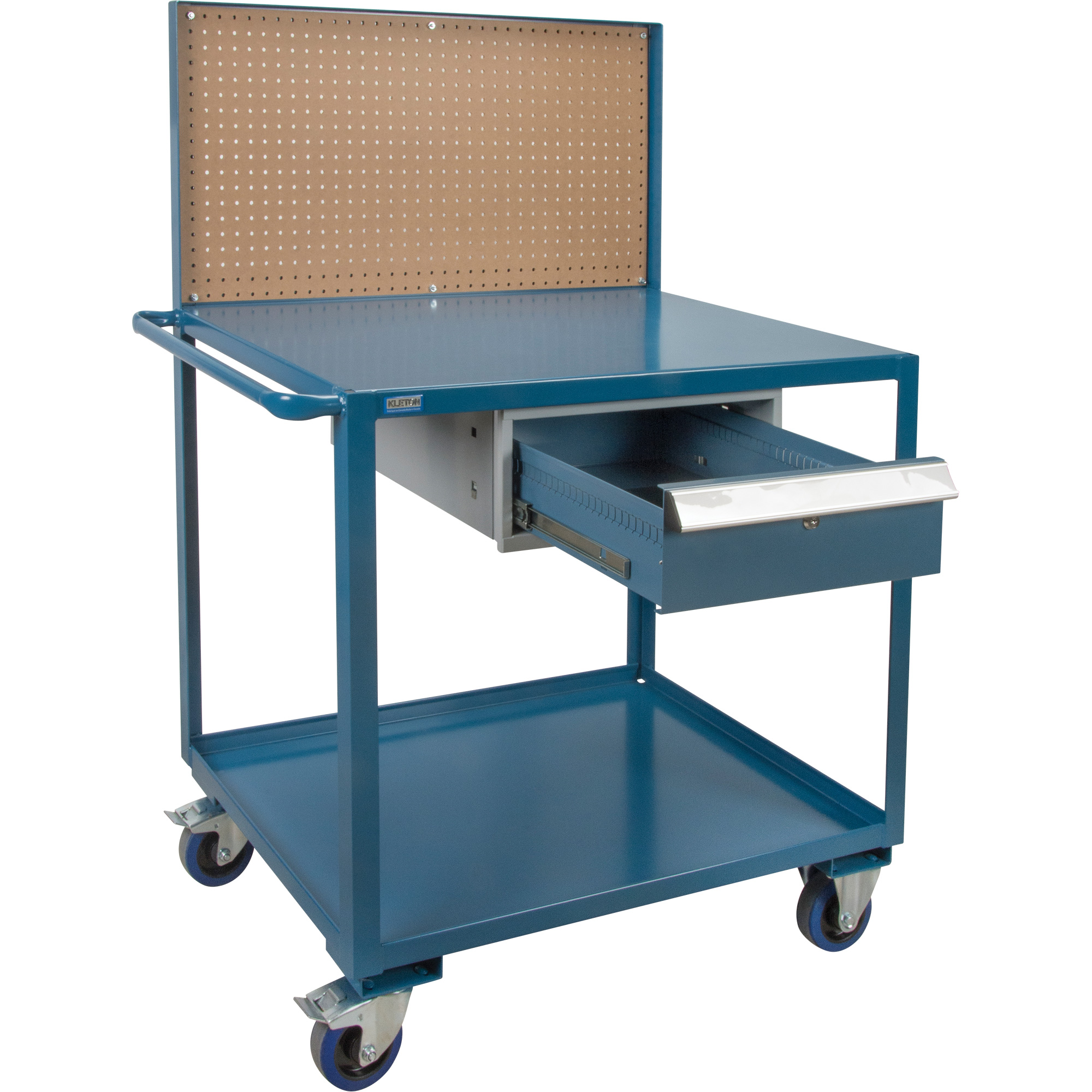 Mobile Service Cart, 2 Tiers, 24" W x 57" H x 40" D, 1200 lbs. Capacity ...